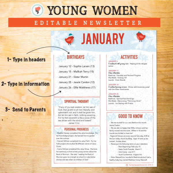 Monthly Newsletters - Fully Editable PDF's for any organization - The ...