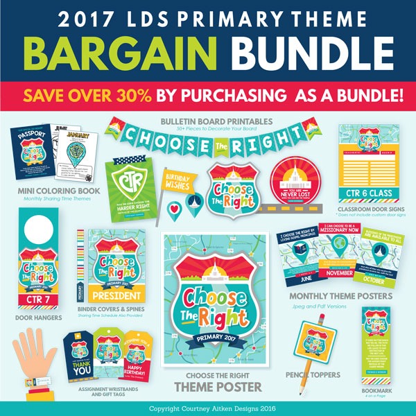2017 LDS Primary Theme Printable Pack - The Red Headed Hostess