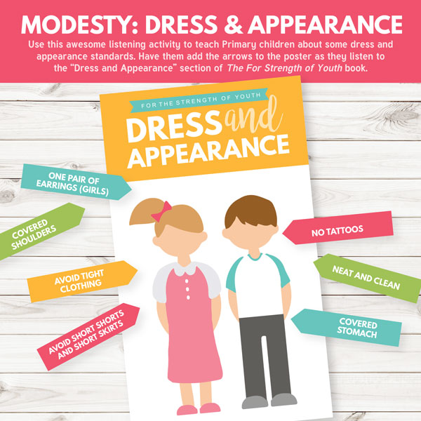 Primary Sharing Time 2017: When I Dress Modestly, I Respect My Body as ...