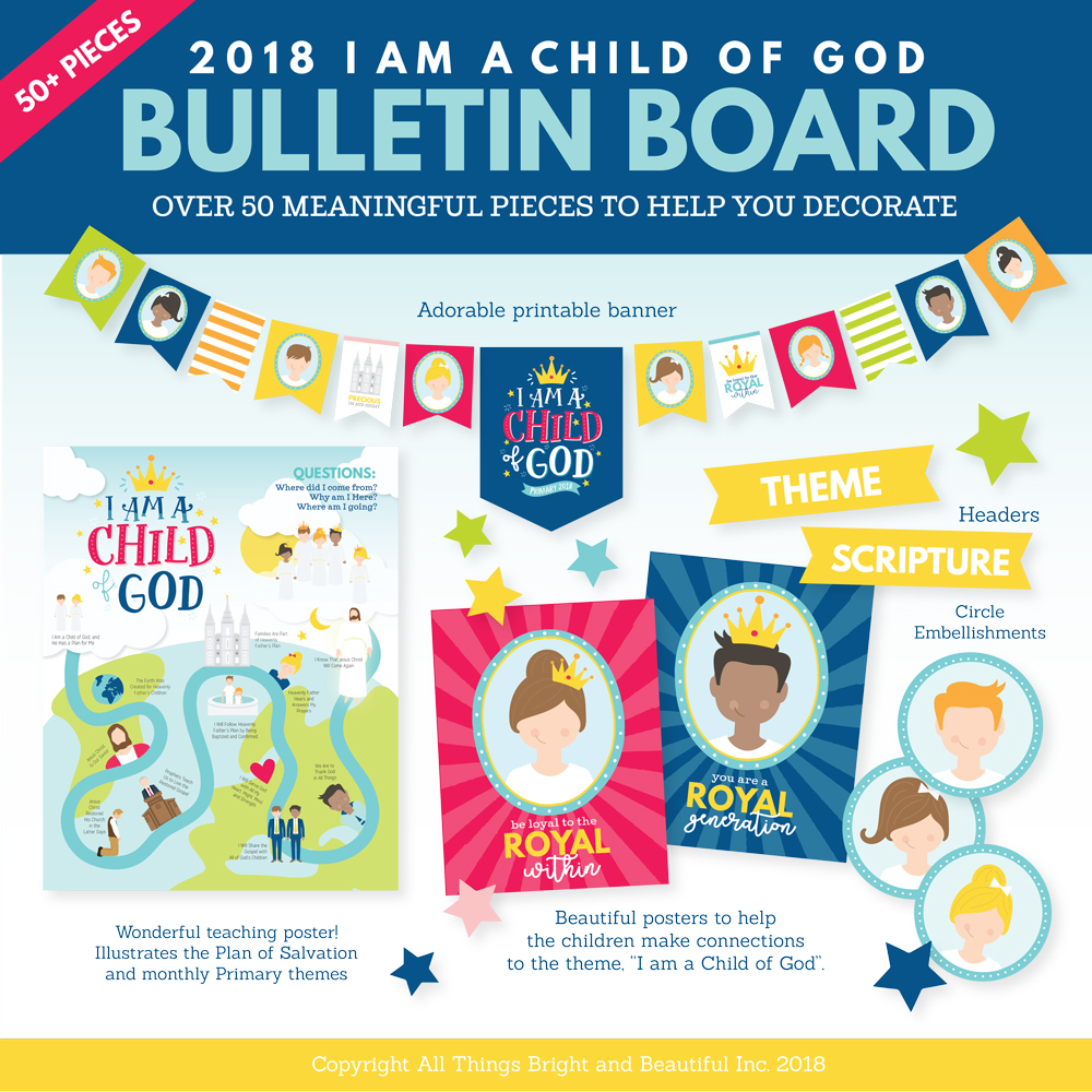 2018 LDS Primary Theme Bulletin Board: I am a Child of God - The Red ...