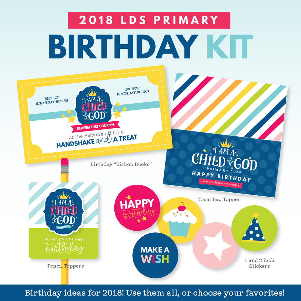 2018 LDS Primary Theme Birthday Kit: I am a Child of God - The Red ...