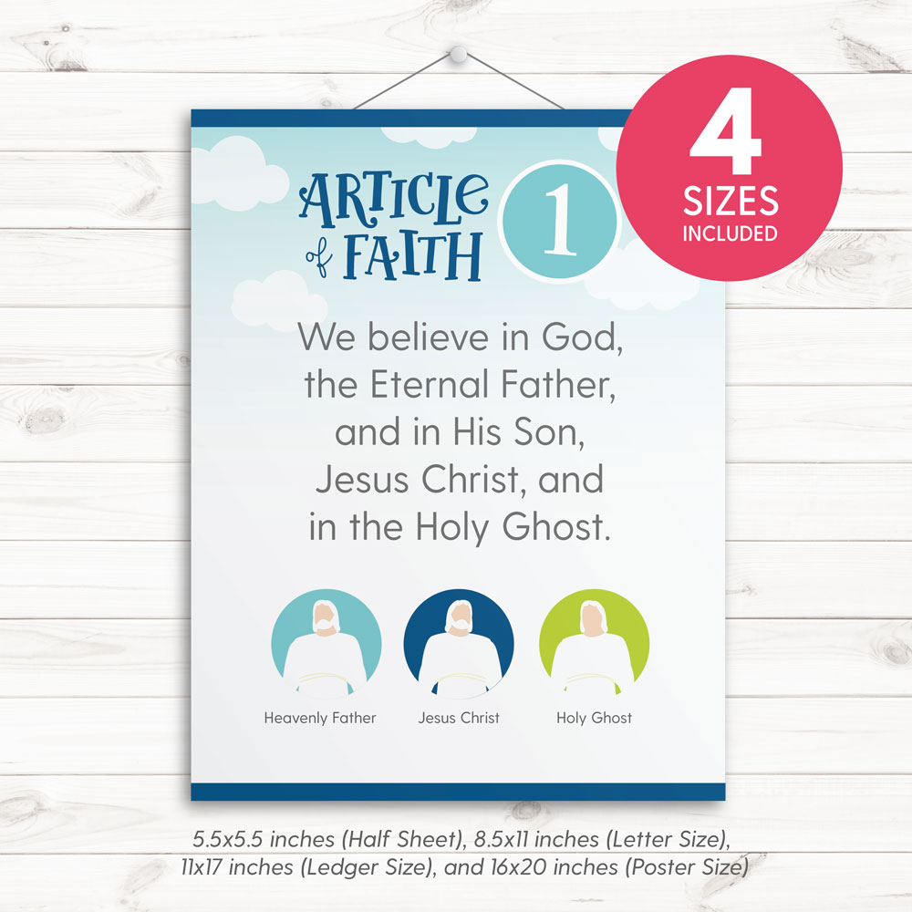 2018 LDS Primary Theme - Articles of Faith Kit - The Red Headed Hostess