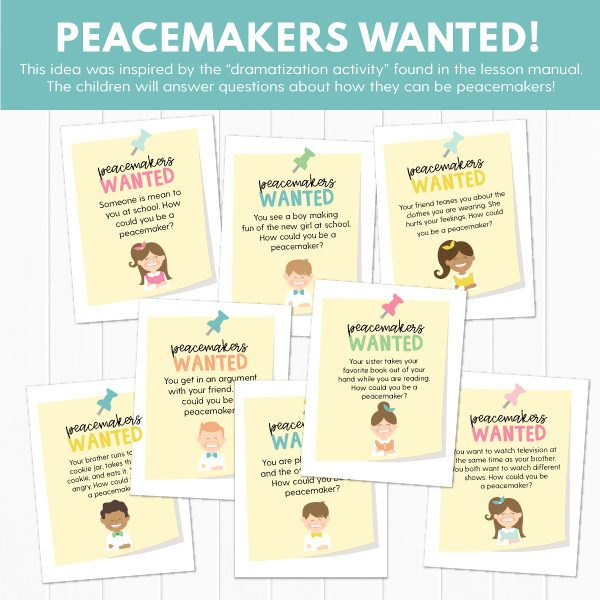 Primary 2 (CTR) Lesson 22: Blessed Are The Peacemakers - The Red Headed ...