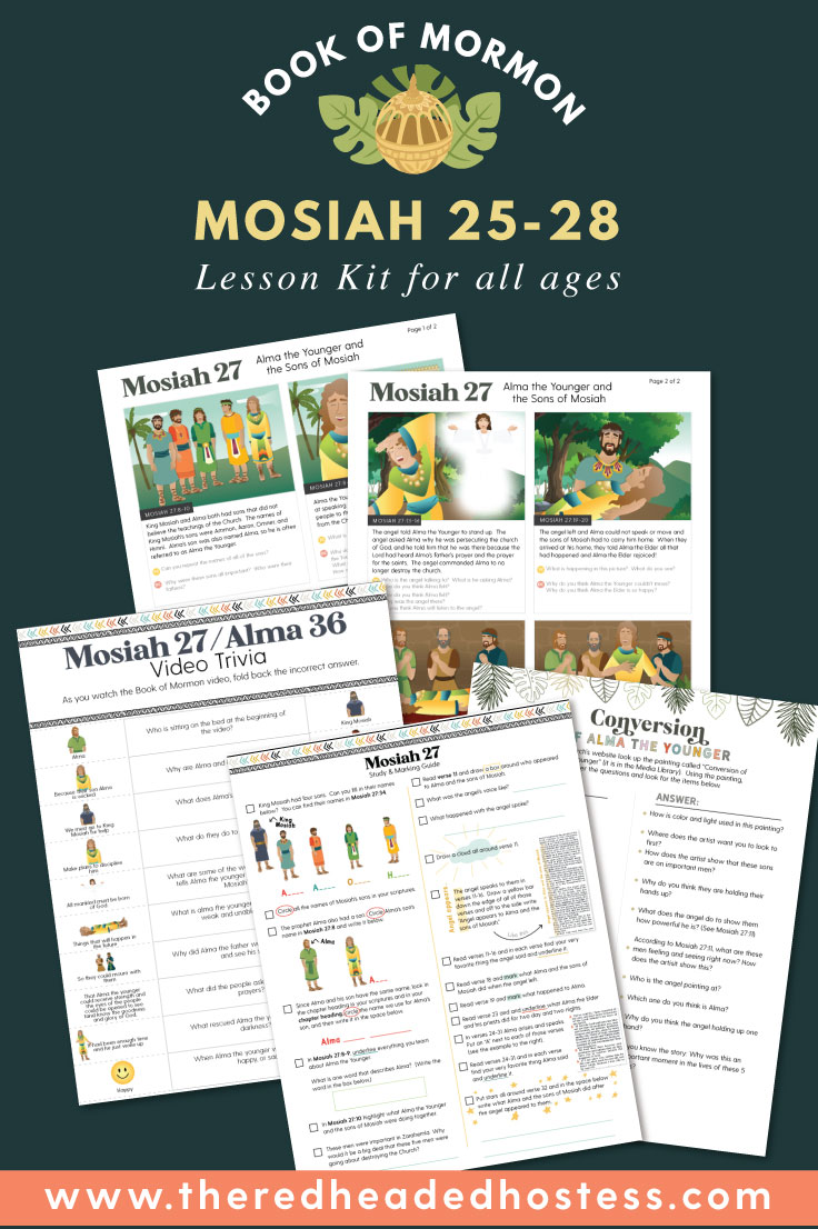 Come, Follow Me – Book of Mormon: Mosiah 25-28 - The Red Headed Hostess