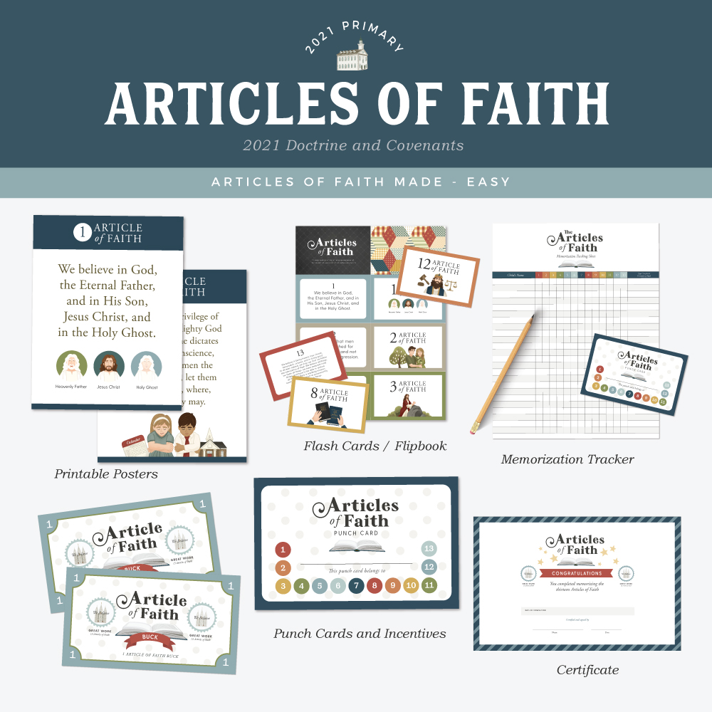 2021 Primary/Family - Doctrine and Covenants: Articles of Faith Kit ...