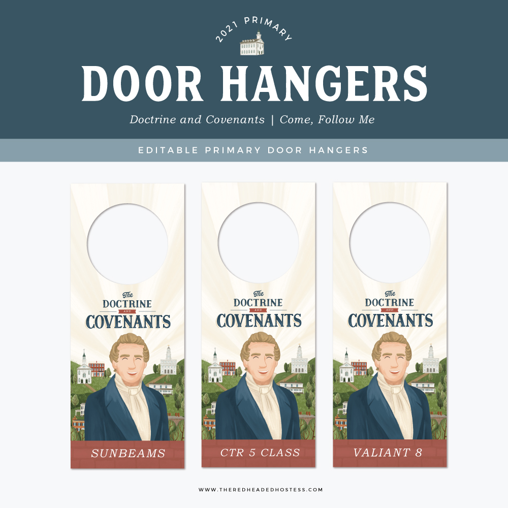 2021 Primary - Doctrine and Covenants: Door Hangers - The Red Headed ...