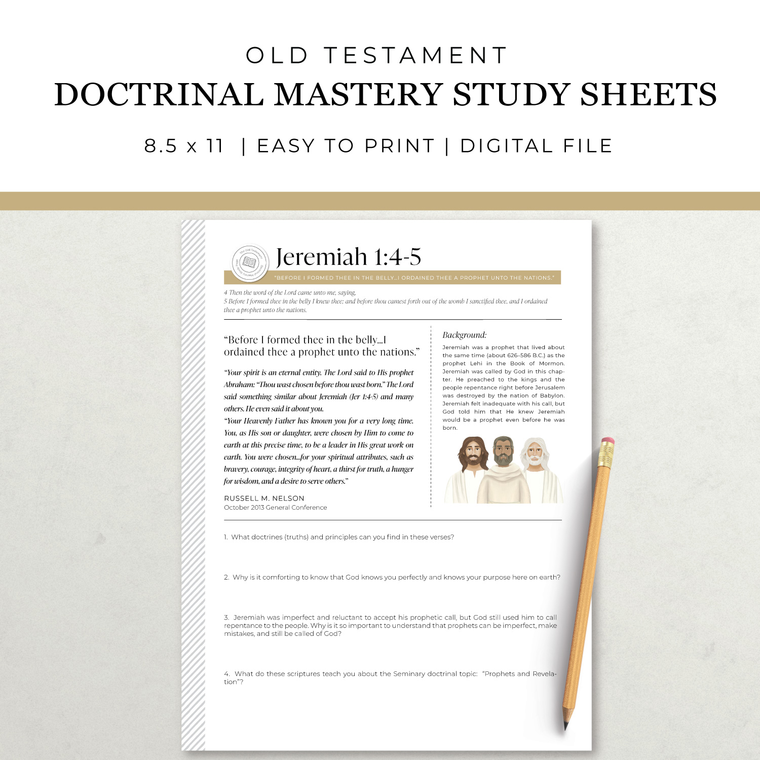 Old Testament Doctrinal Mastery - Study Sheets (PDF Download) - The Red ...