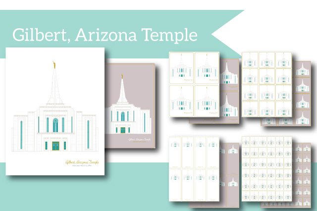 Gilbert, Arizona Temple Prints- The Red Headed Hostess