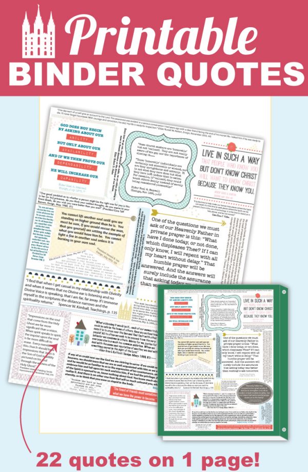 Free Binder Quotes and Printables- The Red Headed Hostess