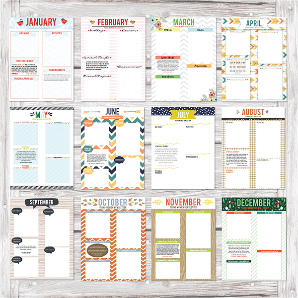 2016 Young Women Presidency Helps (Monthly Newsletters) - The Red ...