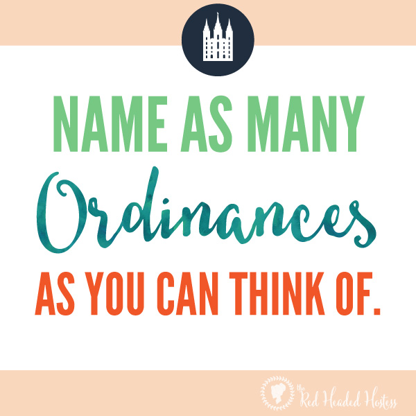 Why are Ordinances Important in My Life? July Young Women Lesson