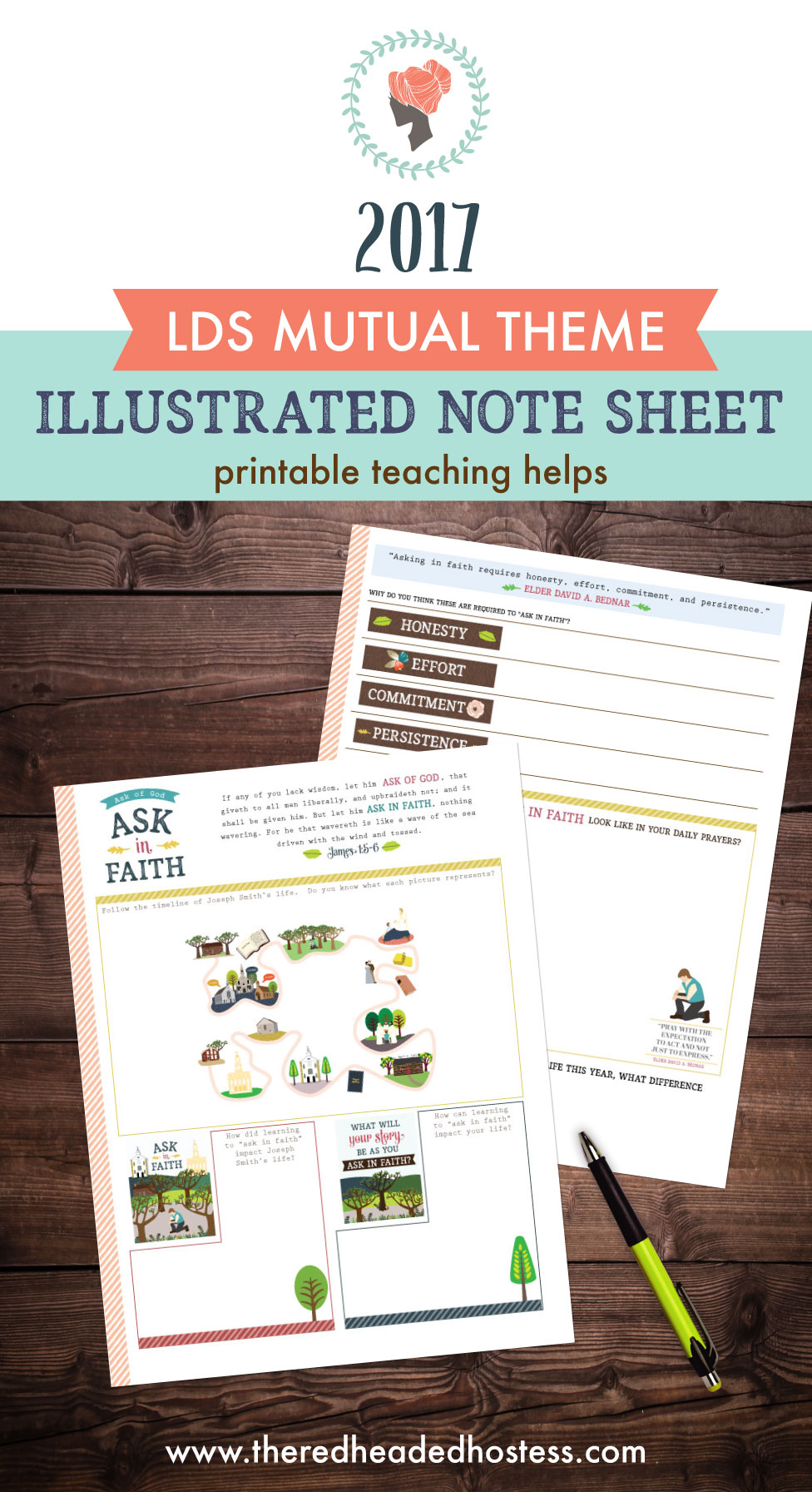 2017 LDS Youth Theme: Ask of God in Faith - The Red Headed Hostess