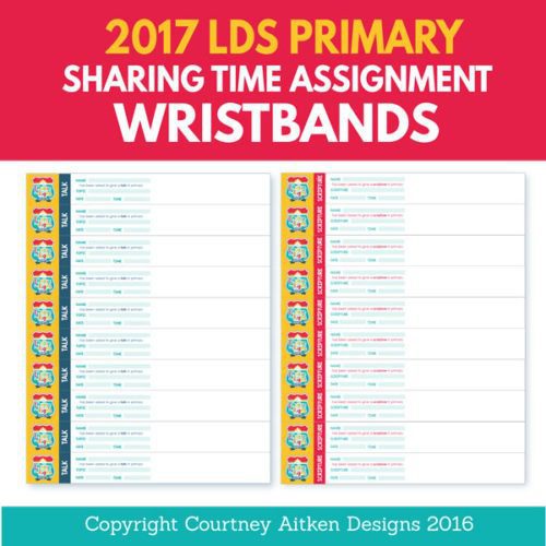 2017 LDS Primary Theme Printable Pack - The Red Headed Hostess