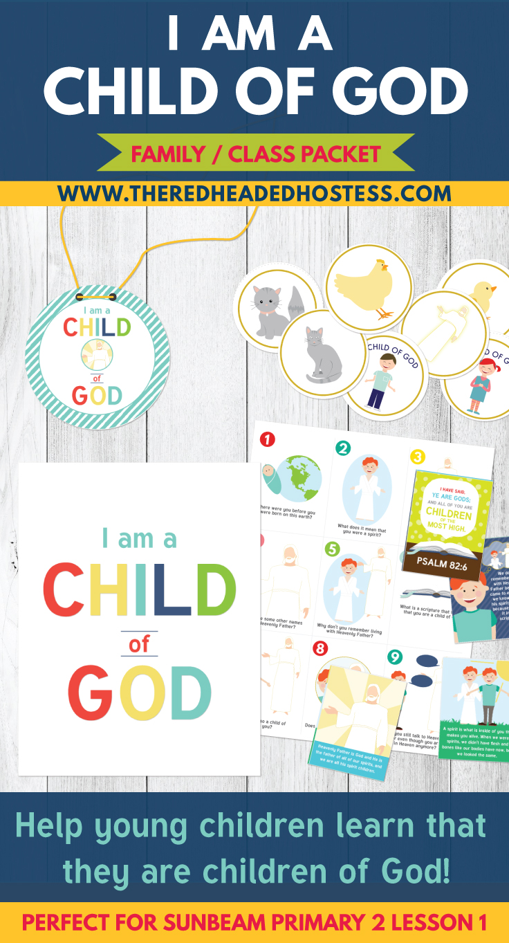 Primary 1 Lesson 1: I am Child of God (PDF Download) - The Red Headed ...