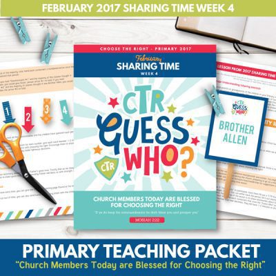 COMBO: 2017 Primary Sharing Time Lessons (February) - The Red Headed ...