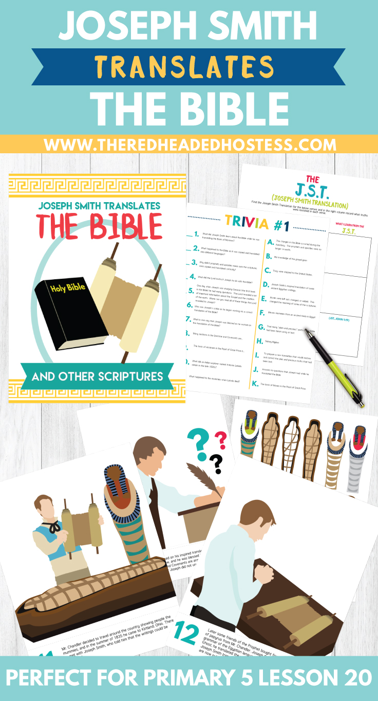Primary 5 Lesson 20: Joseph Smith Translates the Bible and Other ...