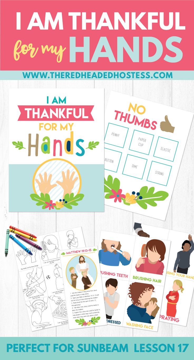 Primary 1 Lesson 17: I Am Thankful for my Hands - The Red Headed Hostess