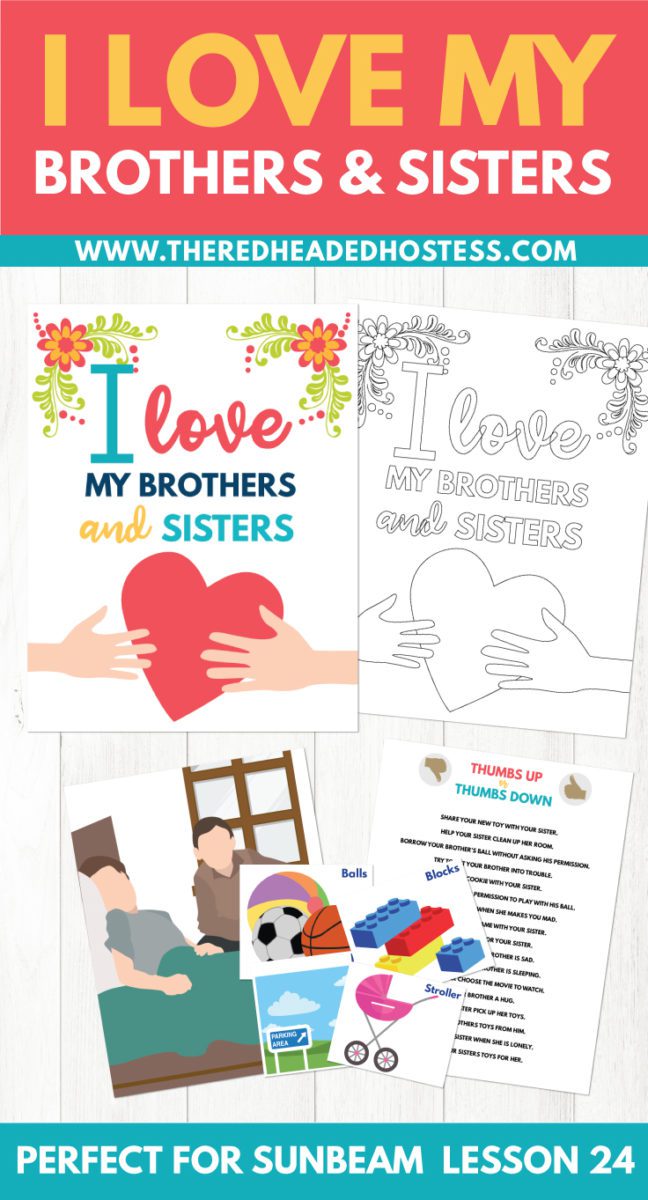 Primary 1 Lesson 24: I Love My Brothers and Sisters - The Red Headed ...