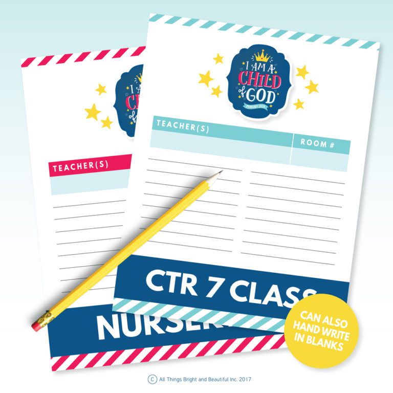 2018 LDS Primary Theme Door Signs: I am a Child of God - The Red Headed ...