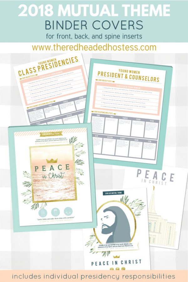 2018 LDS Mutual Theme- Peace in Christ