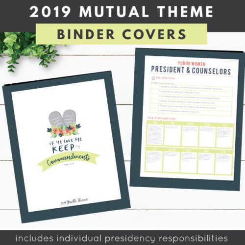 2019 Young Women Leader Binder Items (PDF Downloads) - The Red Headed ...