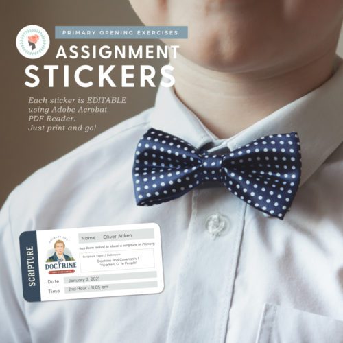 2021 Primary - Doctrine and Covenants: Assignment Cards, Wristbands ...