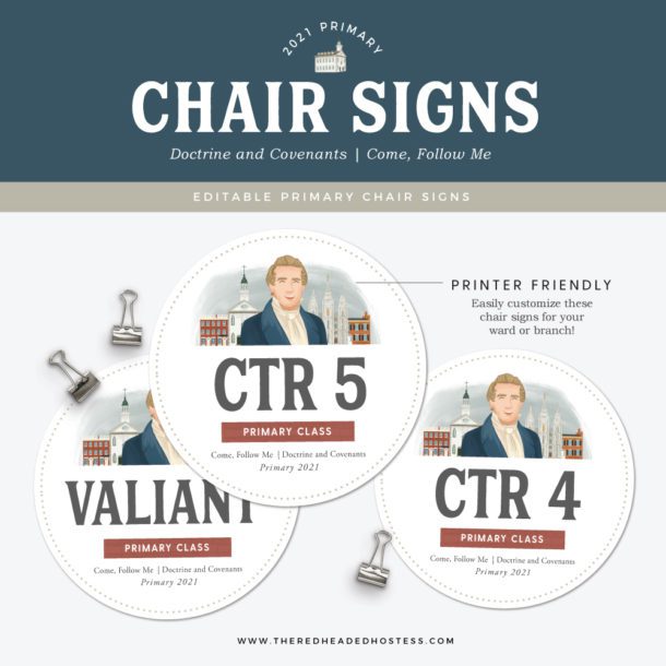 2021 Primary - Doctrine and Covenants: Door Hangers - The Red Headed ...