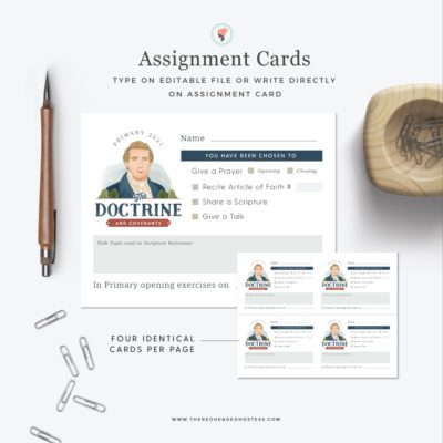 2021 Primary - Doctrine and Covenants: Assignment Cards, Wristbands ...