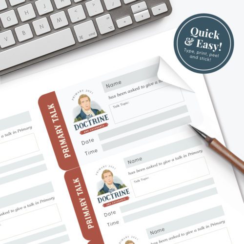 2021 Primary - Doctrine and Covenants: Assignment Cards, Wristbands ...