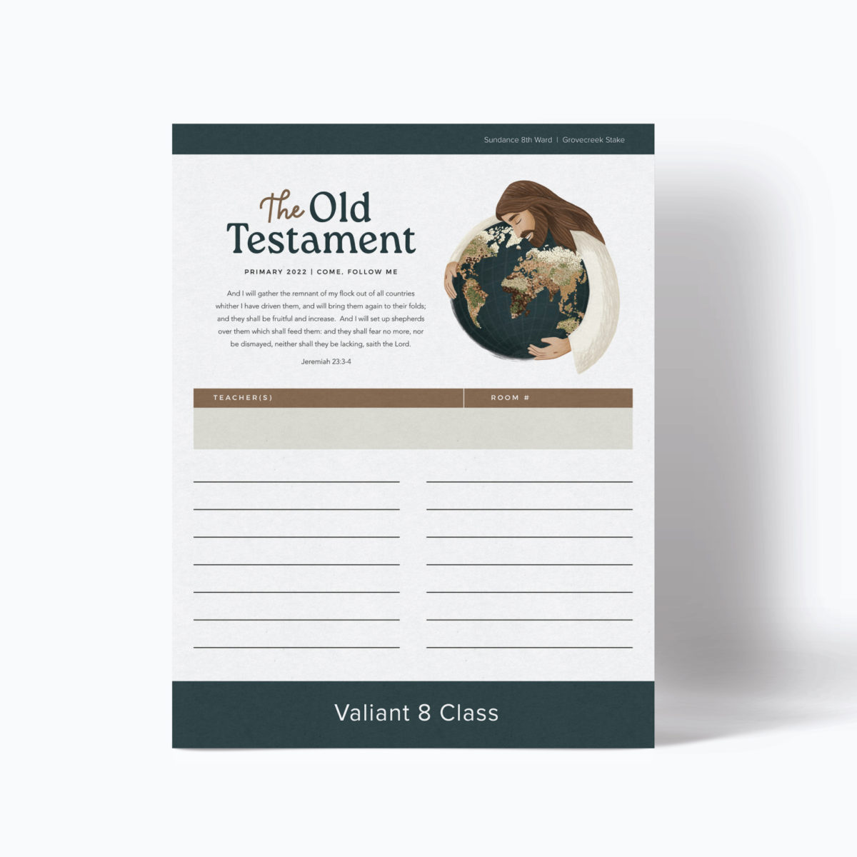 2022 Primary – Old Testament: Door Signs - The Red Headed Hostess