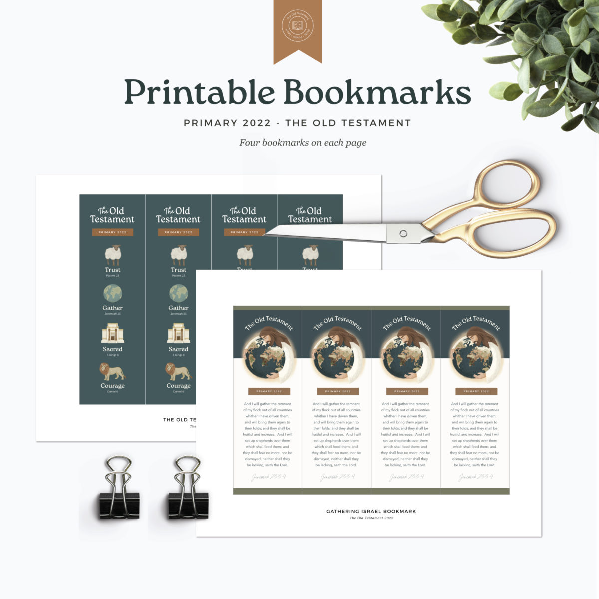 2022 Primary – Old Testament: Bookmarks and Reading Chart - The Red ...