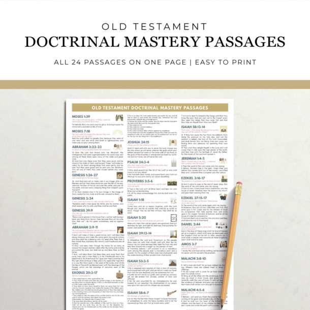 Old Testament Doctrinal Mastery - All-On-One-Page (PDF Download) - The ...