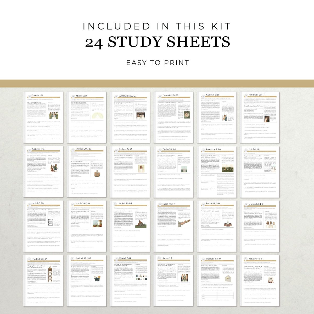 Old Testament Doctrinal Mastery - Study Sheets (PDF Download) - The Red ...