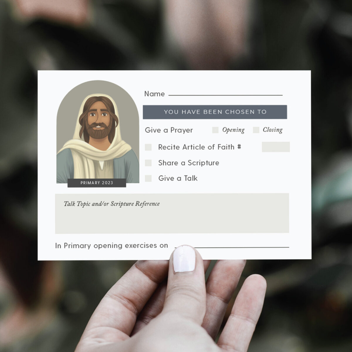 2023 Primary - New Testament - Assignment Cards and Stickers - The Red ...