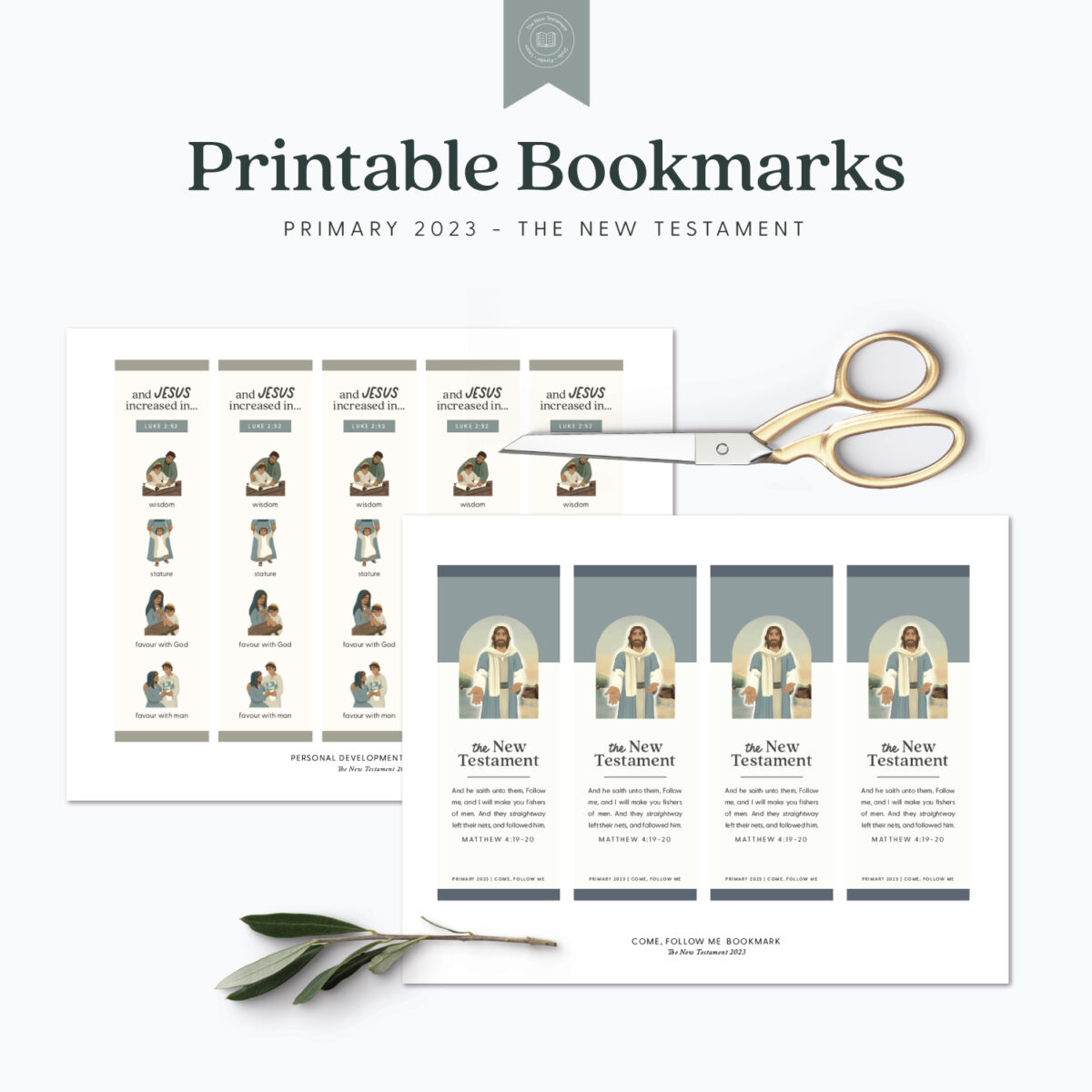 2023 Primary - New Testament - Bookmarks and Reading Charts - The Red ...