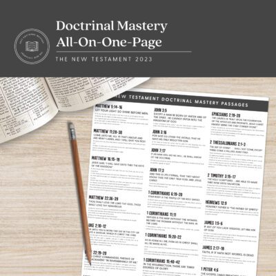 New Testament Doctrinal Mastery - All-On-One Page (PDF Download) - The ...