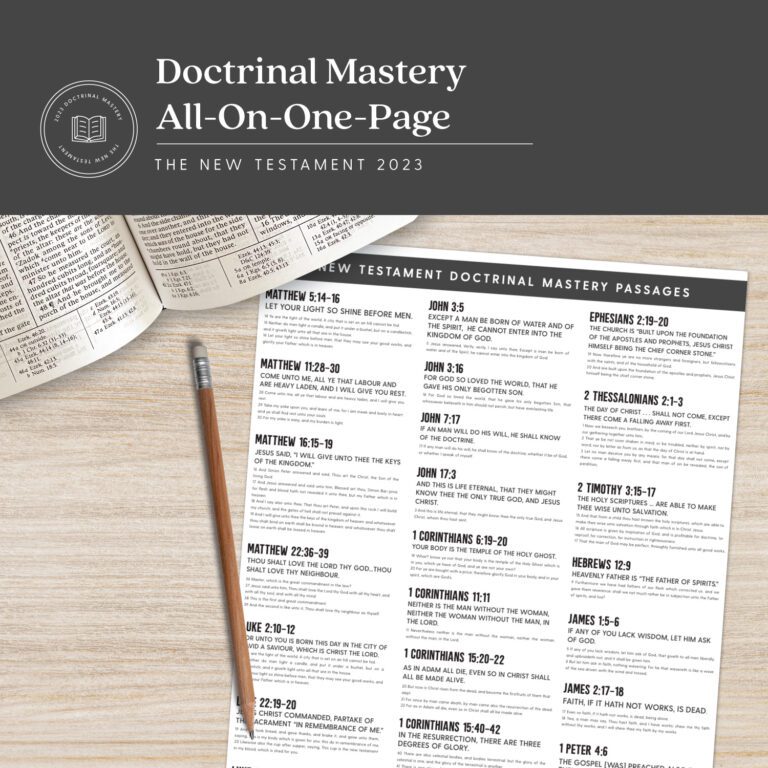 New Testament Doctrinal Mastery - All-On-One Page (PDF Download) - The ...