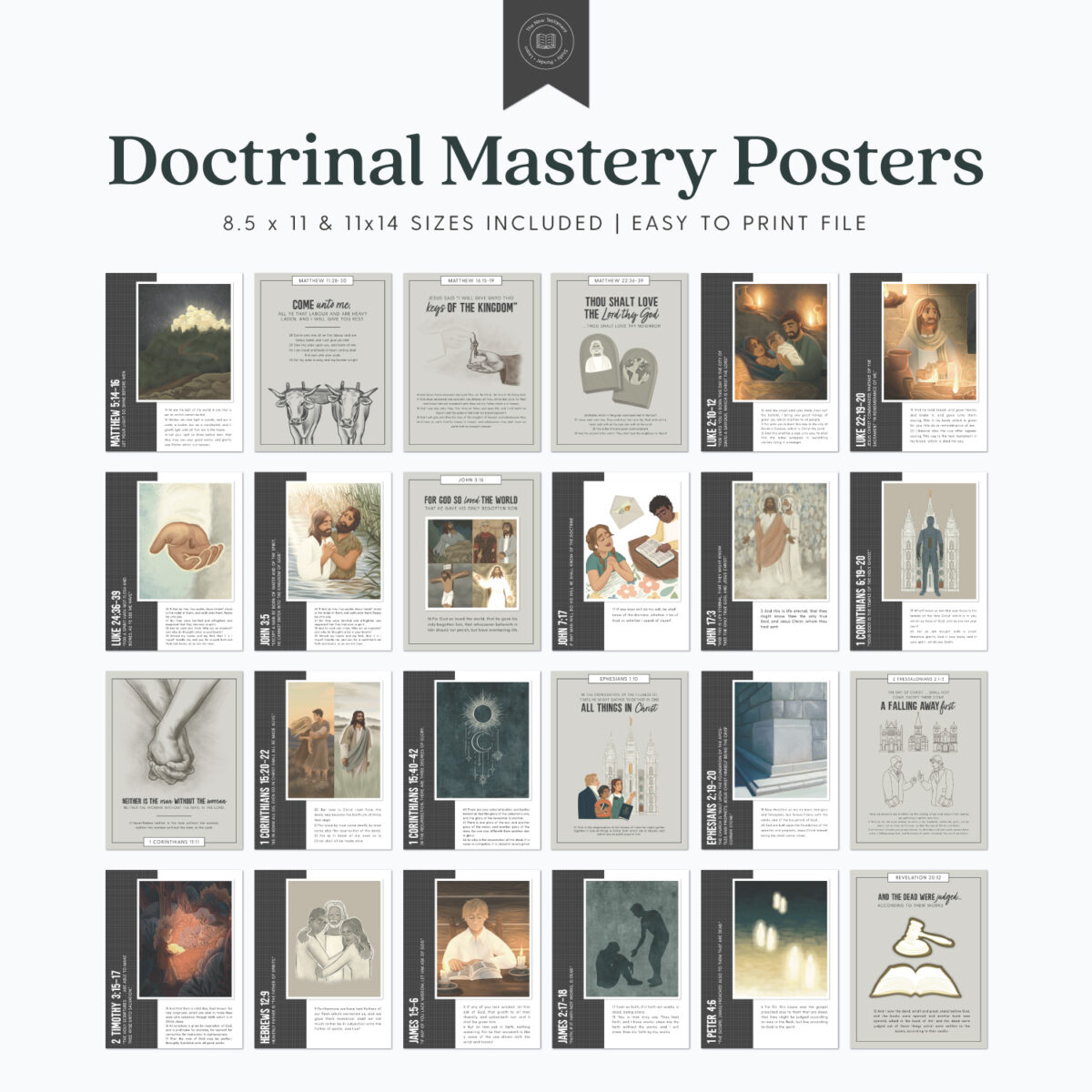 New Testament Doctrinal Mastery - Digital Posters 8.5x11, 11x14, and ...