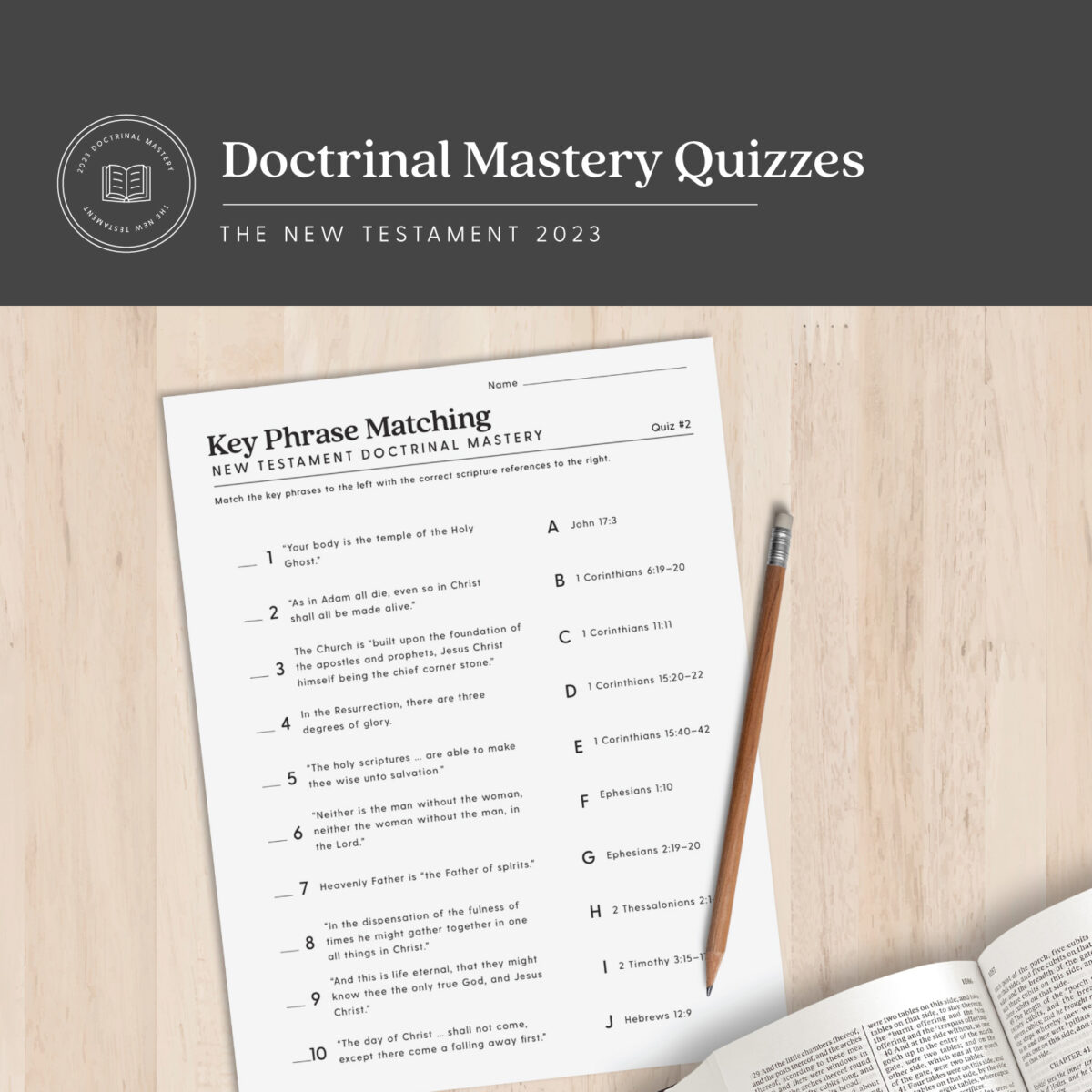 New Testament Doctrinal Mastery - Quizzes (PDF Download) - The Red ...