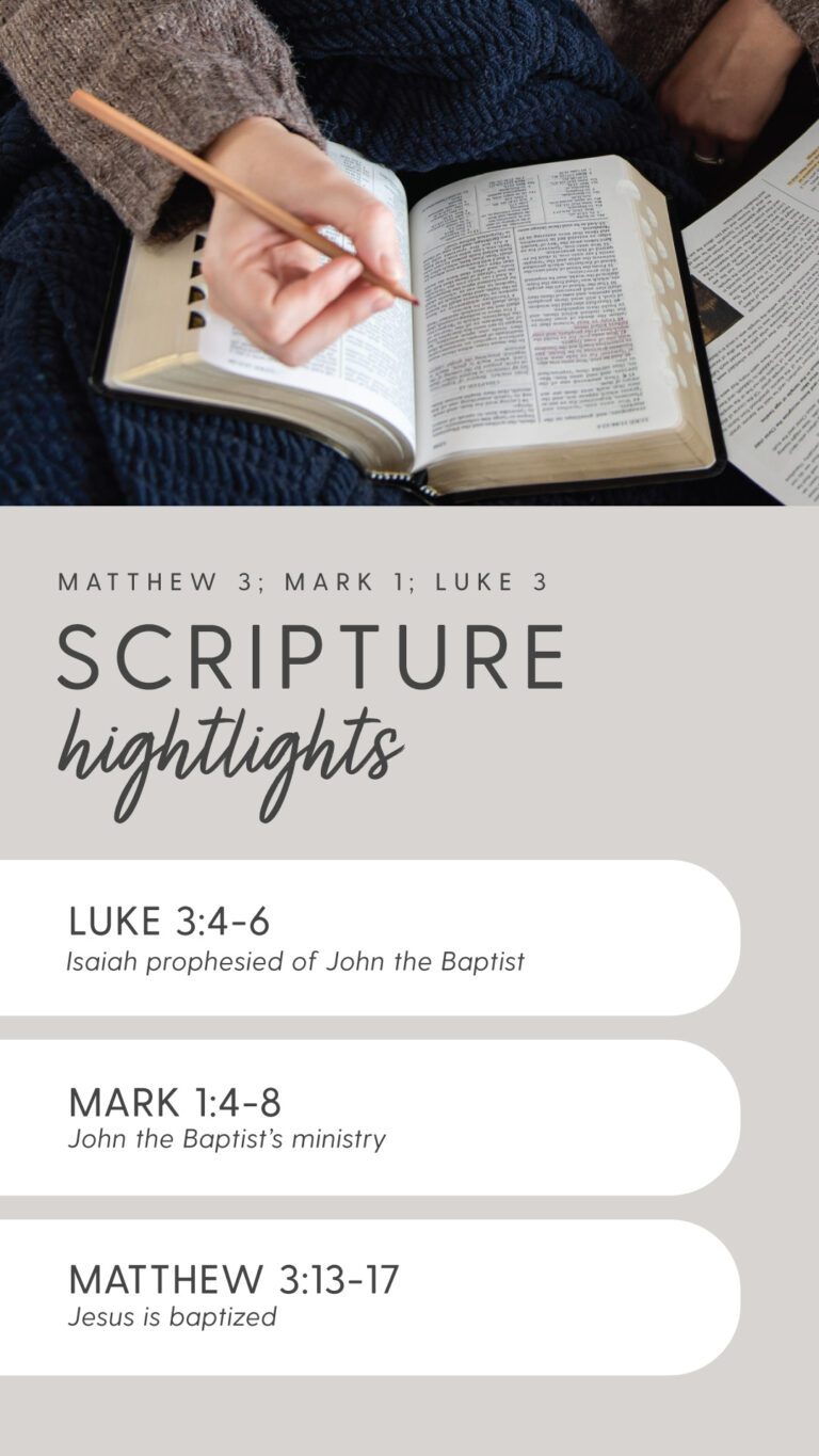 Matthew 3; Mark 1; Luke 3 - The Red Headed Hostess