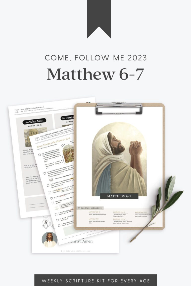 Matthew 6-7 - The Red Headed Hostess