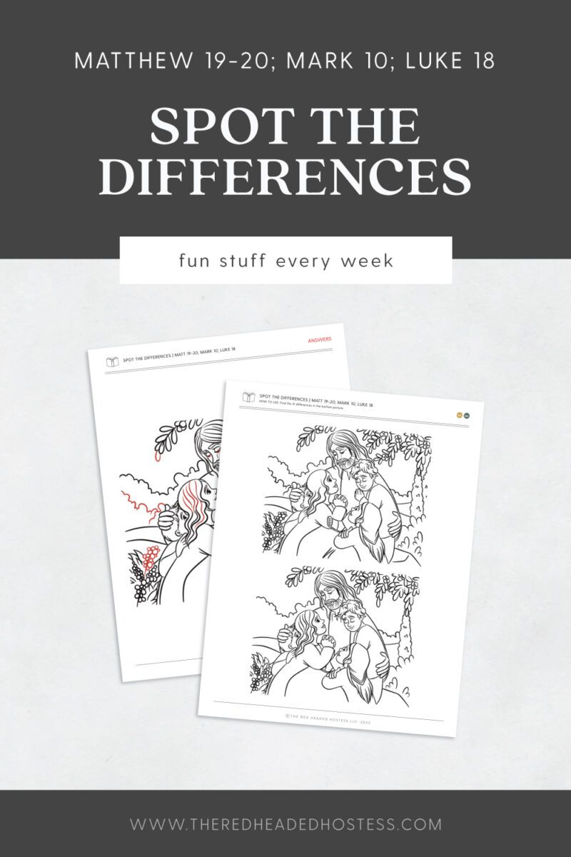 Matthew 19-20; Mark 10; Luke 18 - The Red Headed Hostess