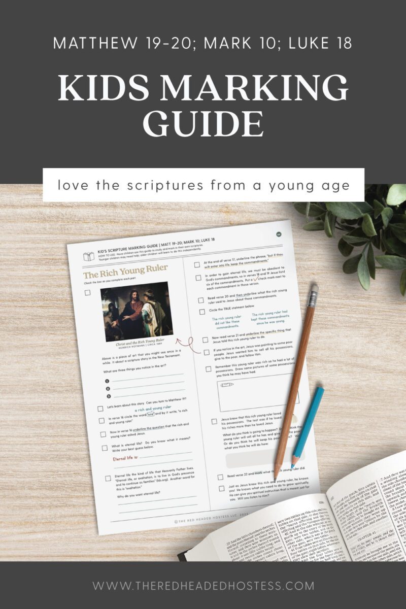 Matthew 19 20 Mark 10 Luke 18 The Red Headed Hostess