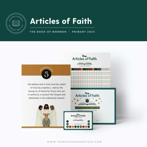 2024 Primary-Book of Mormon-Articles of Faith Kit - The Red Headed Hostess
