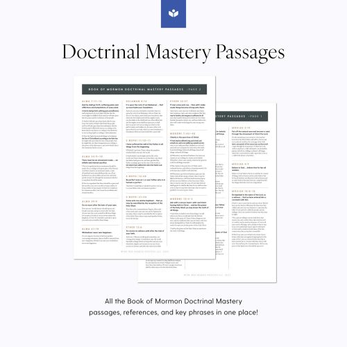 Book of Mormon Doctrinal Mastery - All-In-One-Page - The Red Headed Hostess