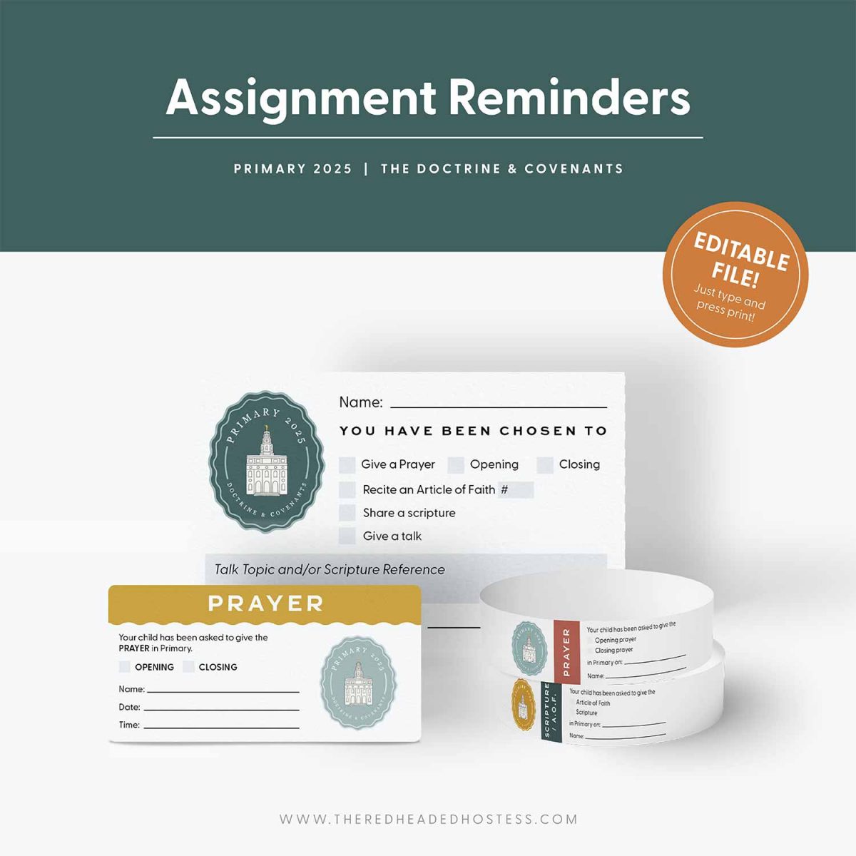 2025 Primary-Doctrine and Covenants-Assignment Reminders - The Red ...