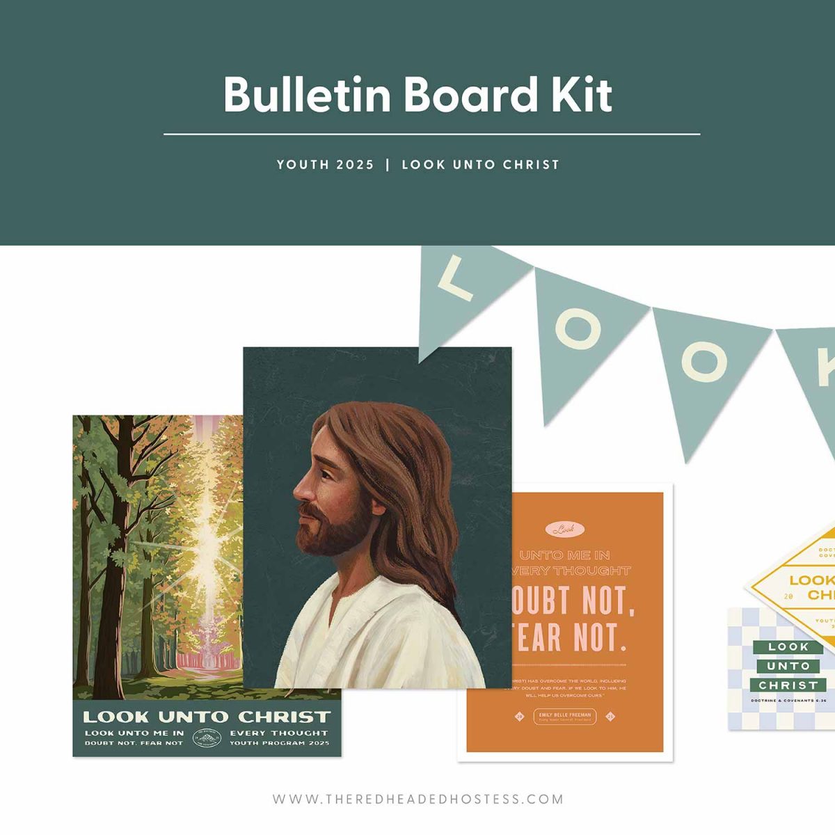 2025 Look Unto Christ - Bulletin Board Kit - The Red Headed Hostess