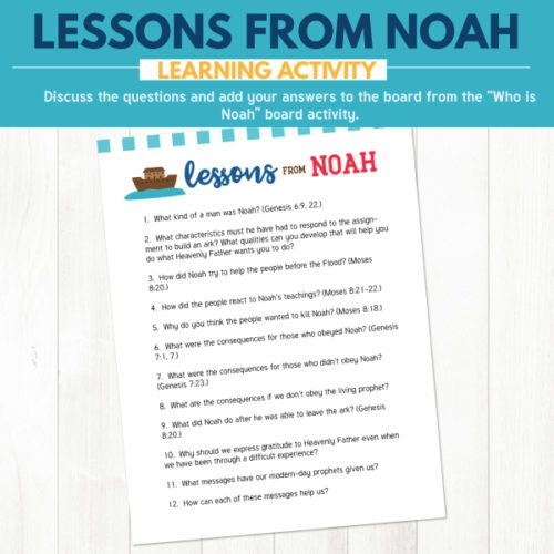 Primary 6 Lesson 8: Noah and the Flood - The Red Headed Hostess